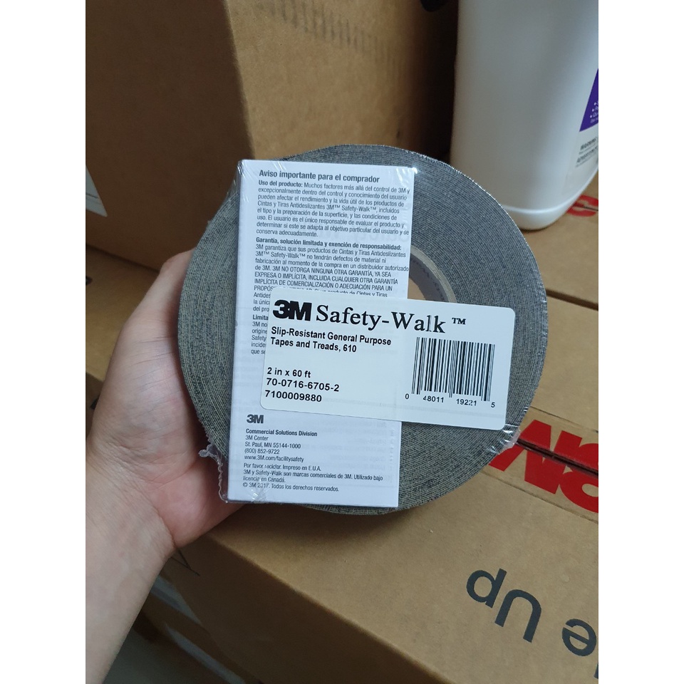 băng keo chống trơn trượt 3M - Safety walk 610 (50mm x 1m) màu đen, cuộn to ( 50mm x 18m giá ưu ...
