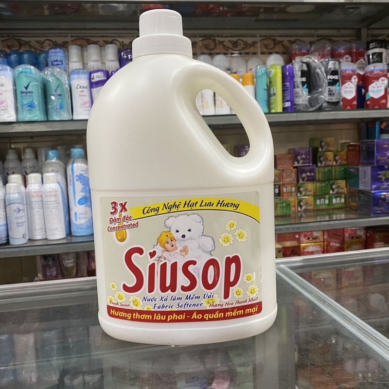 Nước xả vải Siusop 3x đậm đặc hương hoa thanh khiết can 3.5 lít ...