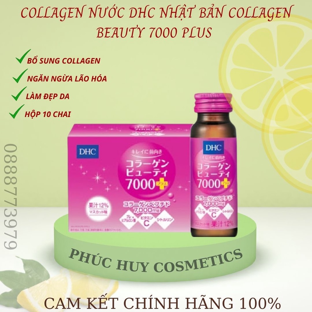 COLLAGEN DẠNG NƯỚC DHC NHẬT BẢN COLLAGEN BEAUTY 700 PLUS ( HỘP/ 10 CHAI ...