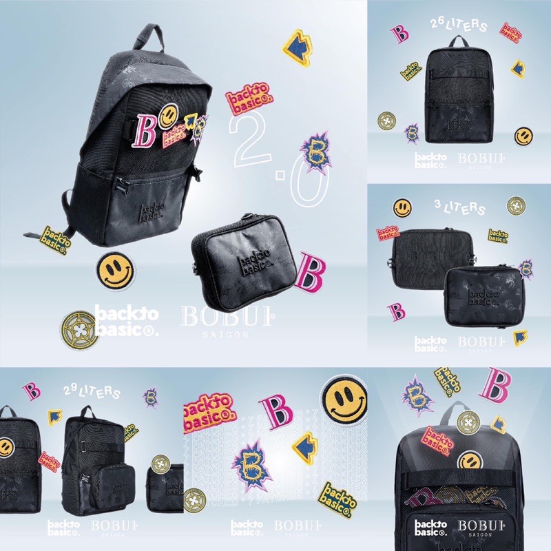 Balo BOBUI BXB - ANGELS MONOGRAM BACKPACK/ BLACK | Shopee Việt Nam