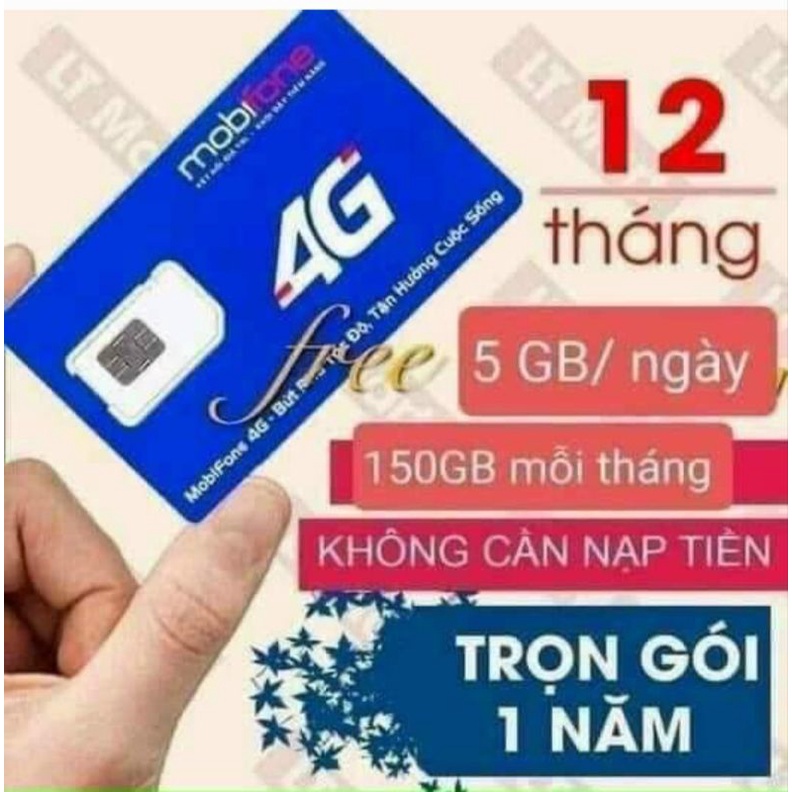 SIM 4G MOBIFONE 12MDT50_ LOẠI KHÔNG NGHE GỌI ( Cam kết đủ 12 tháng) | Shopee Việt Nam
