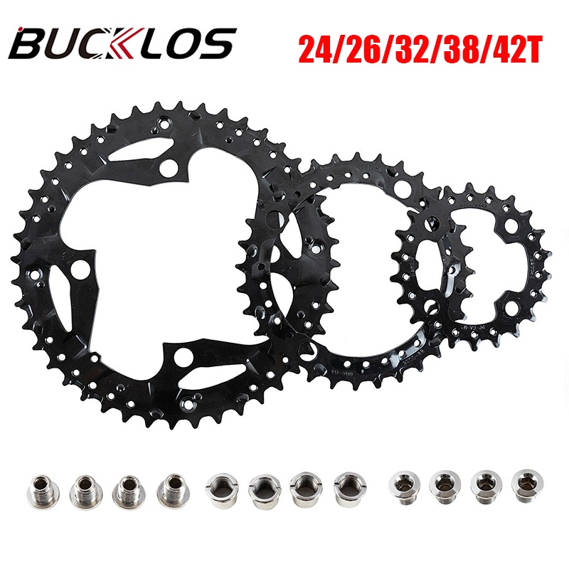 Mtb 104BCD Dây Xích 22t-44t Crankset Đôi / Ba Xe Đạp Chainrings 64BCD 3 ...