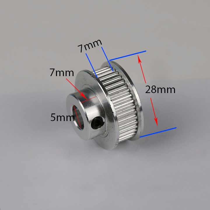 Buly, Puly, Pulley Trục 5mm - 40 Răng, sử dụng với dây đai 2GT-6mm ...