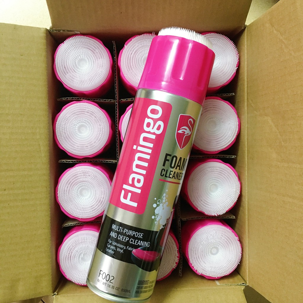 01 Thùng 12 Chai Xịt Bọt Flamingo F002 vệ sinh da làm sạch ghế da , nội ...