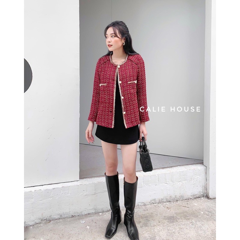Áo khoác tweed Calie house | Shopee Việt Nam