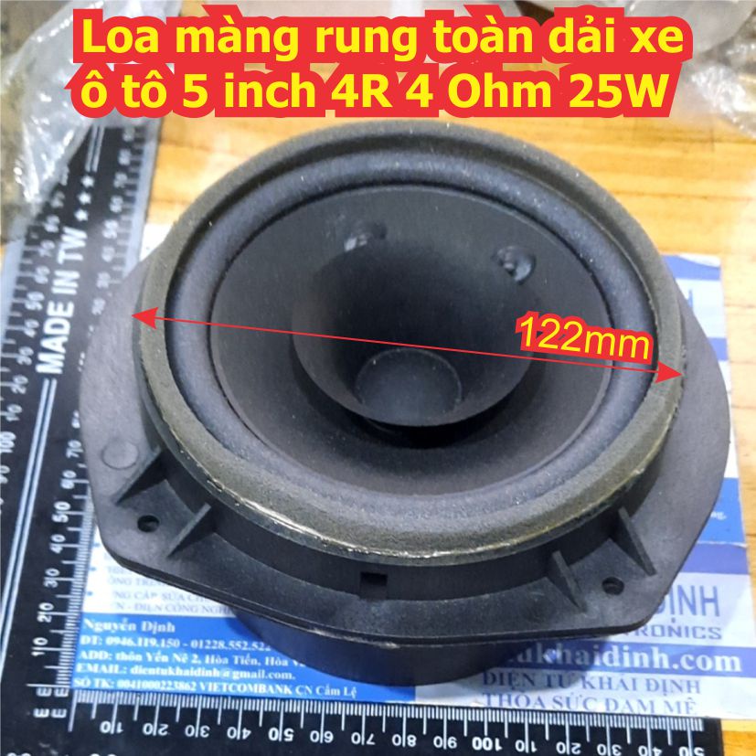 Loa màng rung toàn dải xe ô tô 5 inch 4R 4 Ohm 25W | Shopee Việt Nam