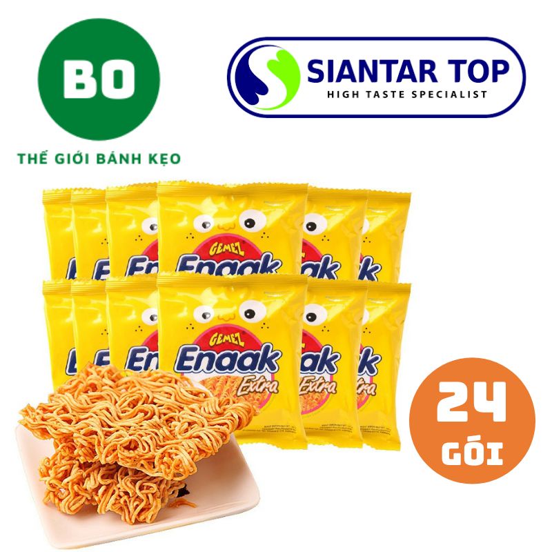 Snack Mì ENAAK Vị Gà Indonesia 30g [HỘP 24 GÓI] - Snack vụn vị Sườn BBQ ...