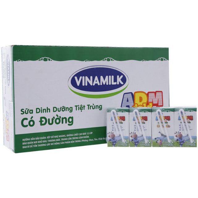Thùng 48 hộp ADM Gold vinamil có đường 110ml | Shopee Việt Nam