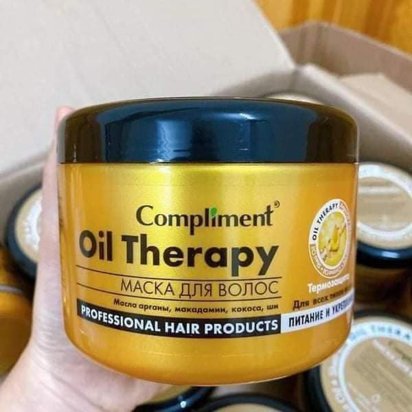 Ủ tóc Compliment Oil Therapy Nga (500ml) siêu mềm mượt, phục hồi & dưỡng tóc chắc khỏe, bồng ...