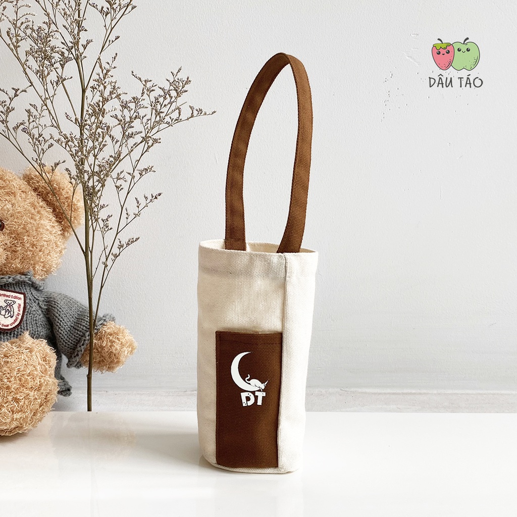 Túi đựng bình giữ nhiệt DT, túi vải canvas đựng ly giữ nhiệt size 450ml 700ml 500ml 510ml 600ml ...