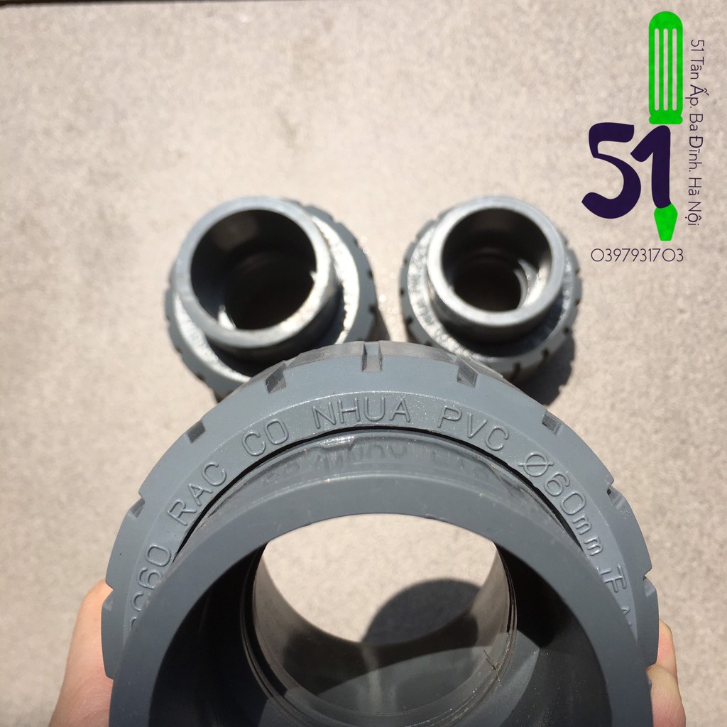 Rắc co nhựa PVC Phú Hải phi 42, 48, 60 | Khớp nối sống | Racco | Zacco ...