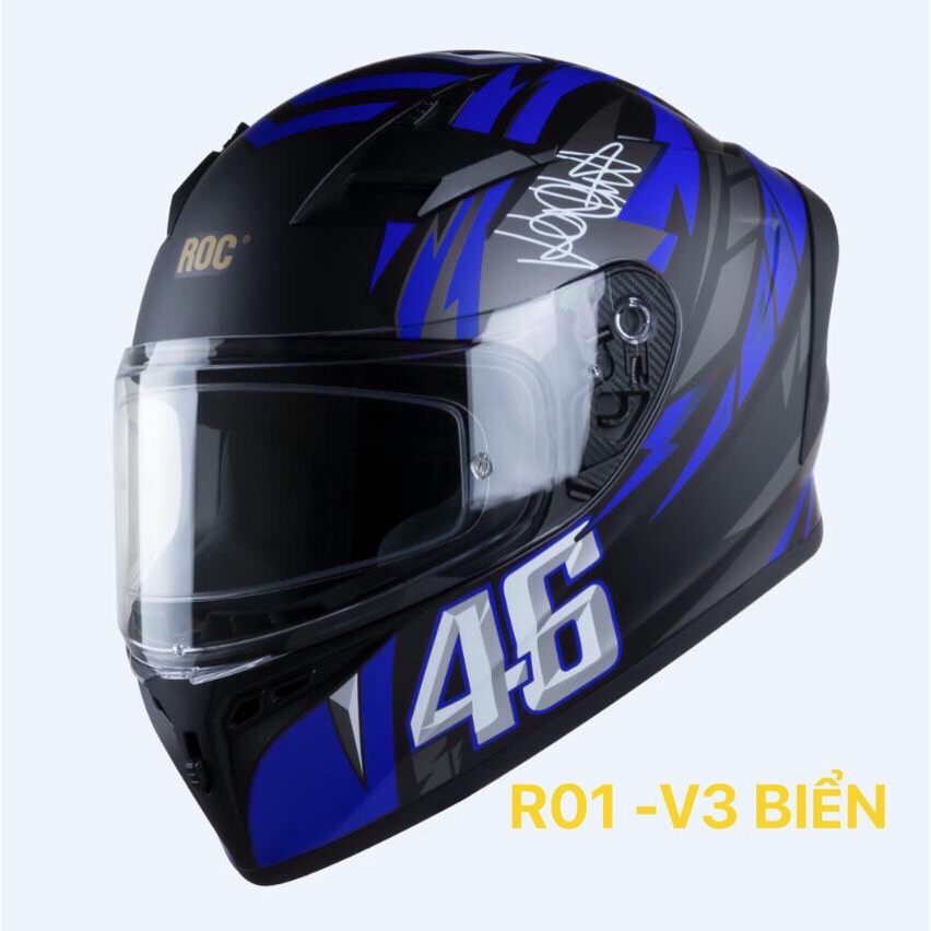 MŨ BẢO HIỂM FULLFACE LÓT THÁO RỜI CHÍNH HÃNG ROC01 | Shopee Việt Nam