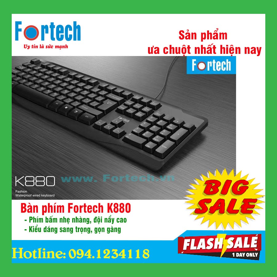 Bàn phím máy tính Fortech K880 | Shopee Việt Nam