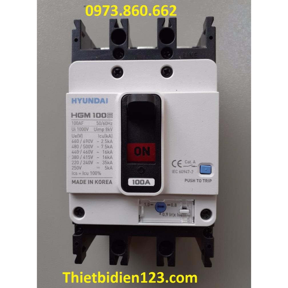 Aptomat Hyundai HGM 100E MCCB 3P 100A -TBĐ | Shopee Việt Nam