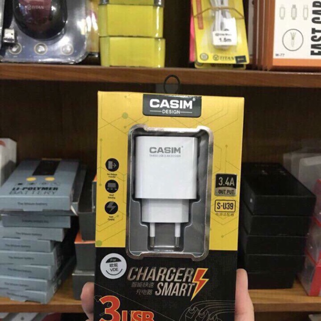 Cốc sạc CASIM 3 cổng | Shopee Việt Nam