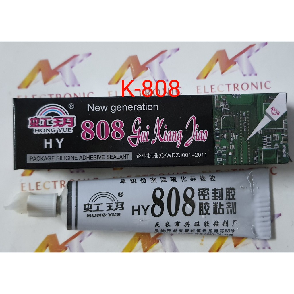 Keo cao su silicone đen 808 chính hãng (tuýp) | Shopee Việt Nam