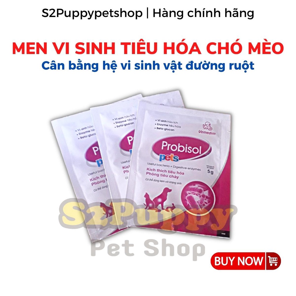 Men tiêu hóa cho Chó Mèo - Men vi sinh Probisol 5g | Shopee Việt Nam