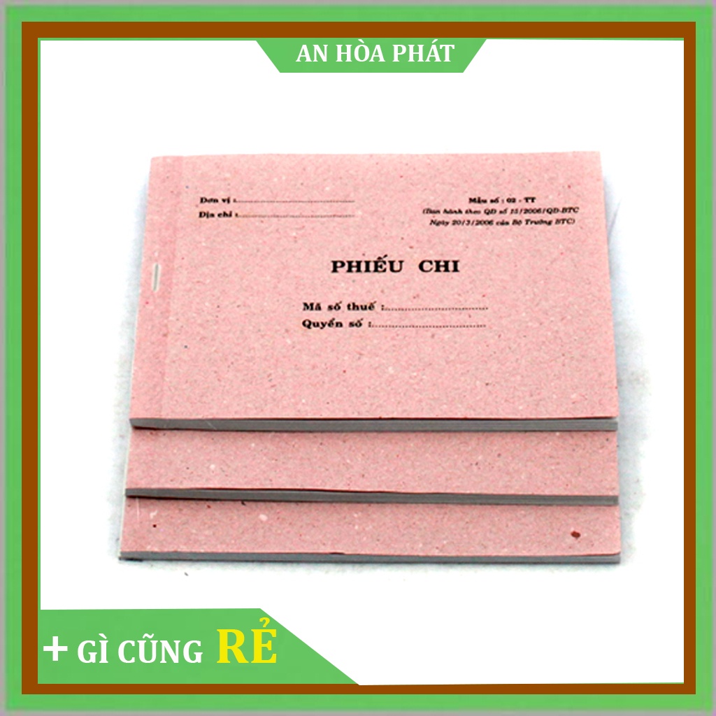 Phiếu chi - thu (giấy mỏng Poluya) | Shopee Việt Nam