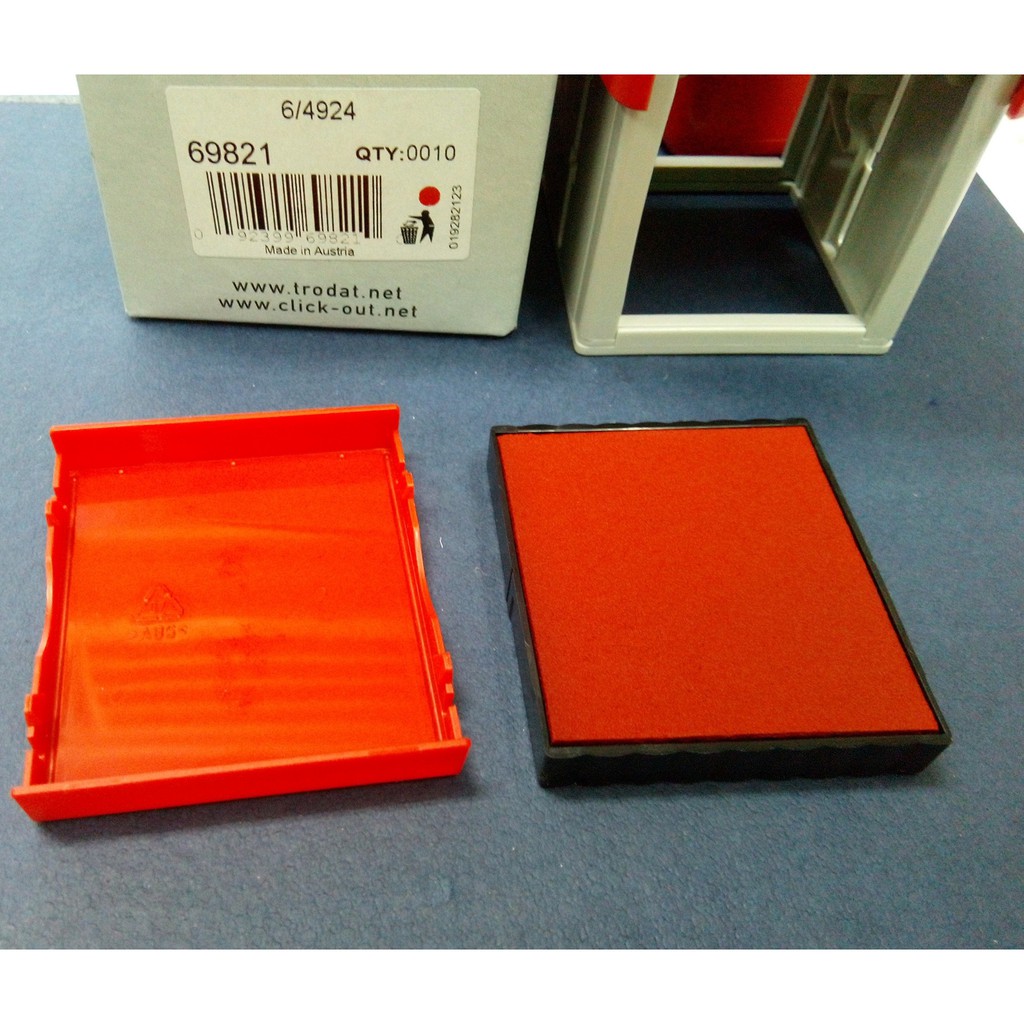 Combo 6 khay mực/tampon 6/4924 dùng cho dấu trodat 4924 Màu Đỏ | Shopee ...