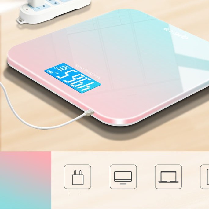 CÂN ĐIỆN TỬ SỨC KHỎE GIA ĐÌNH MINI DÙNG PIN DÙNG DIỆN MÀN HÌNH LED KÍNH ...