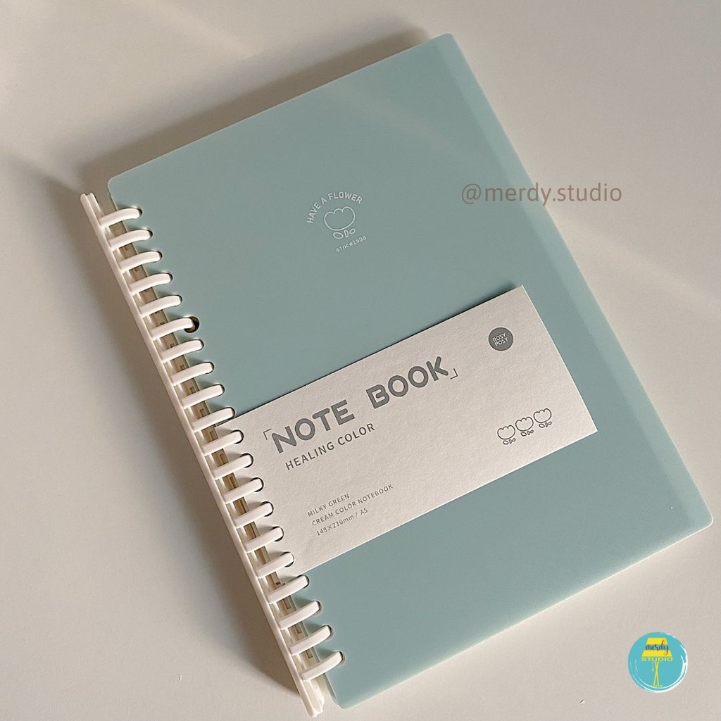 Sổ còng lò xo Rosy Posy 160 trang size A5, B5 bìa màu pastel (binder ...