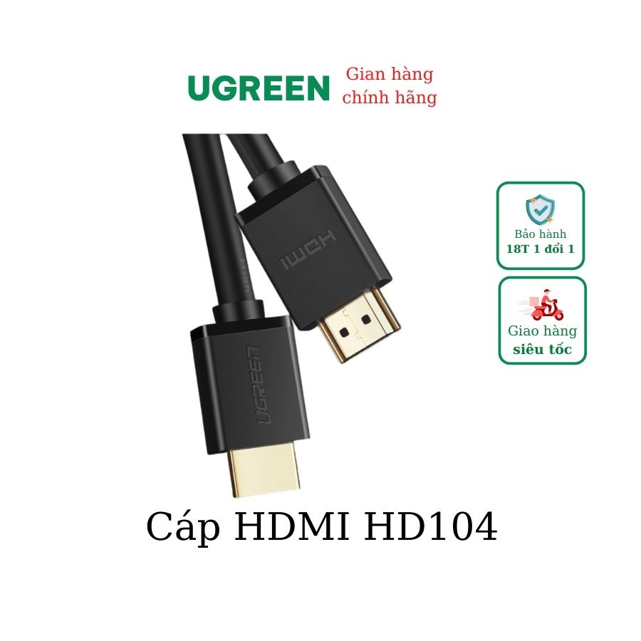 Dây HDMI hỗ trợ 3D, 4K, độ dài từ 1-5m UGREEN HD104 30115 10106 10107 10108 10109 | Shopee Việt Nam