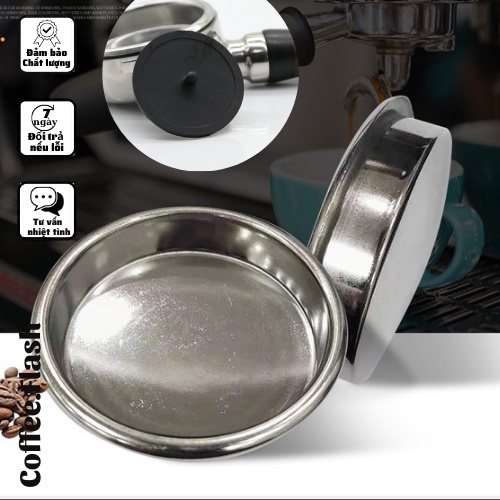 Phin mù inox (filter mù inox) vệ sinh máy pha cà phê, phin mù cao su vệ sinh máy pha cà phê ...