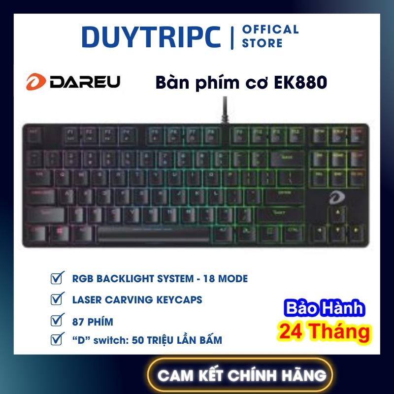 Bàn phím Cơ Gaming DAREU EK880 Led RGB ⚡BH 24 Tháng⚡- CHÍNH HÃNG -87KEY ...