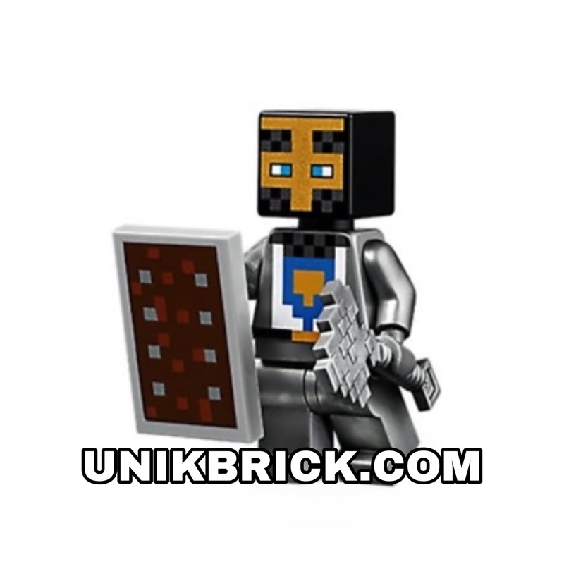 Lego UNIK BRICK Minecraft Knight Hiệp sĩ khiên xám chính hãng (như hình ...