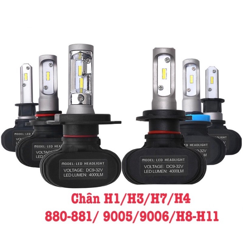 Cặp Đèn Led H1/H3/H4/H7/880-881/H8-H11-H16/9005/9006 Cho Ô Tô | Shopee Việt Nam