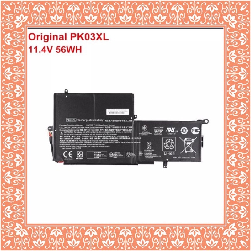 Pin laptop PK03XL Battery for HP Spectre Pro X360 G1 G2 Spectre 13-4000 ...