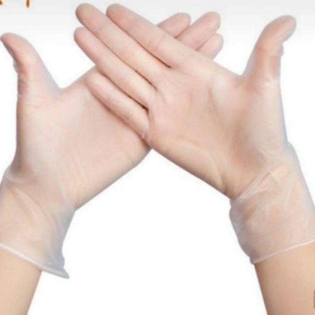 Hộp 100 chiếc bao tay, găng tay PVC/ VINYL chuyên dụng làm bánh, nấu ăn ...