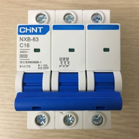 MCB Chint NXB-63 3P 16A 6KA|Aptomat tép (MCB) 3 pha 16A 6kA | Shopee Việt Nam