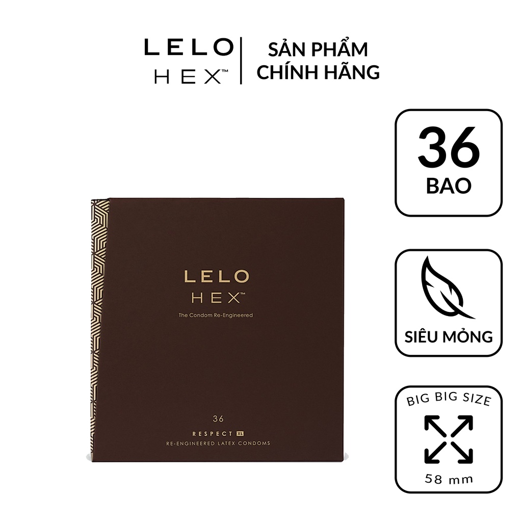 Bao Cao Su LeLo Hex 36 Bao (Big Big Size, Super Thin) | Shopee Việt Nam