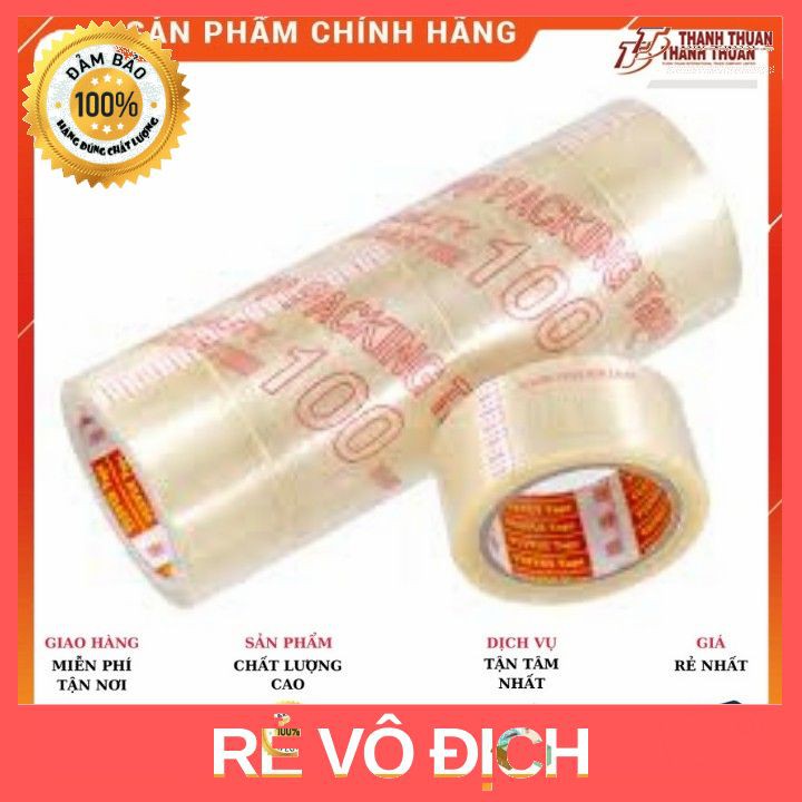 1 cây Băng keo trong 100y ( 6 cuộn) 1 kg siêu dính để dán giấy, thùng carton | Shopee Việt Nam
