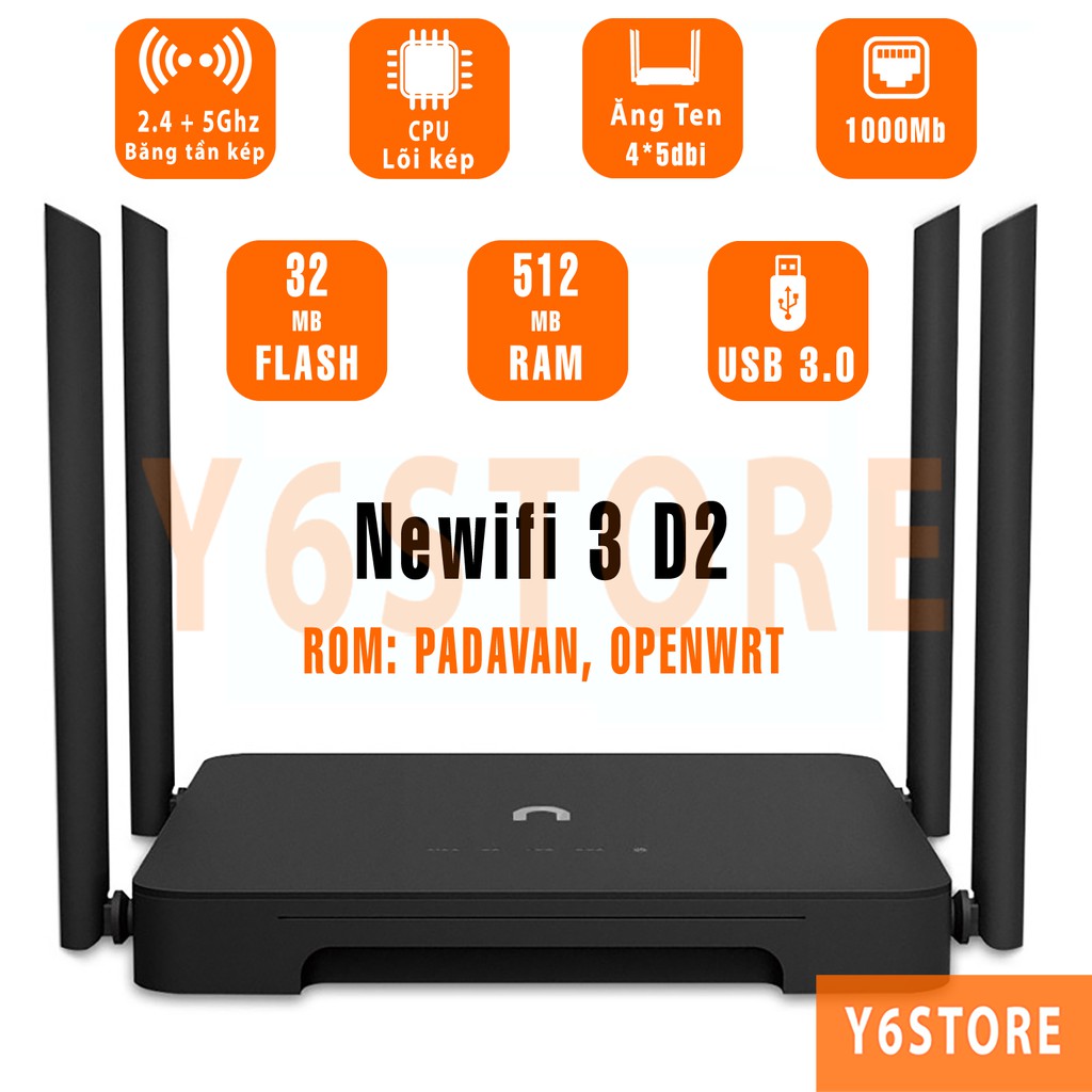 Bộ phát Router Wifi Newifi 3 D2 AC1200 | Shopee Việt Nam