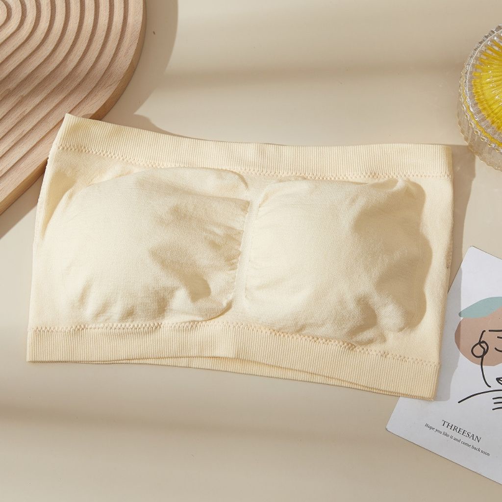 Áo bra nữ không dây mặc cúp ngực, áo ống đệm mút mỏng ôm ngực mềm mịn ...