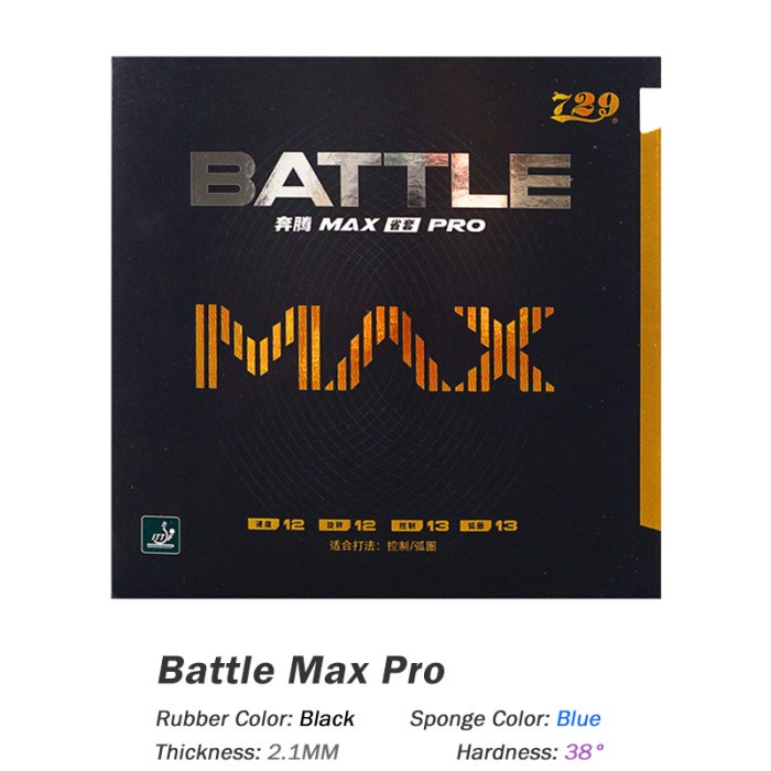 Vợt Bóng Bàn Chuyên Nghiệp 729 Battle 2 Battle Max Pro Bằng Cao Su Có ...