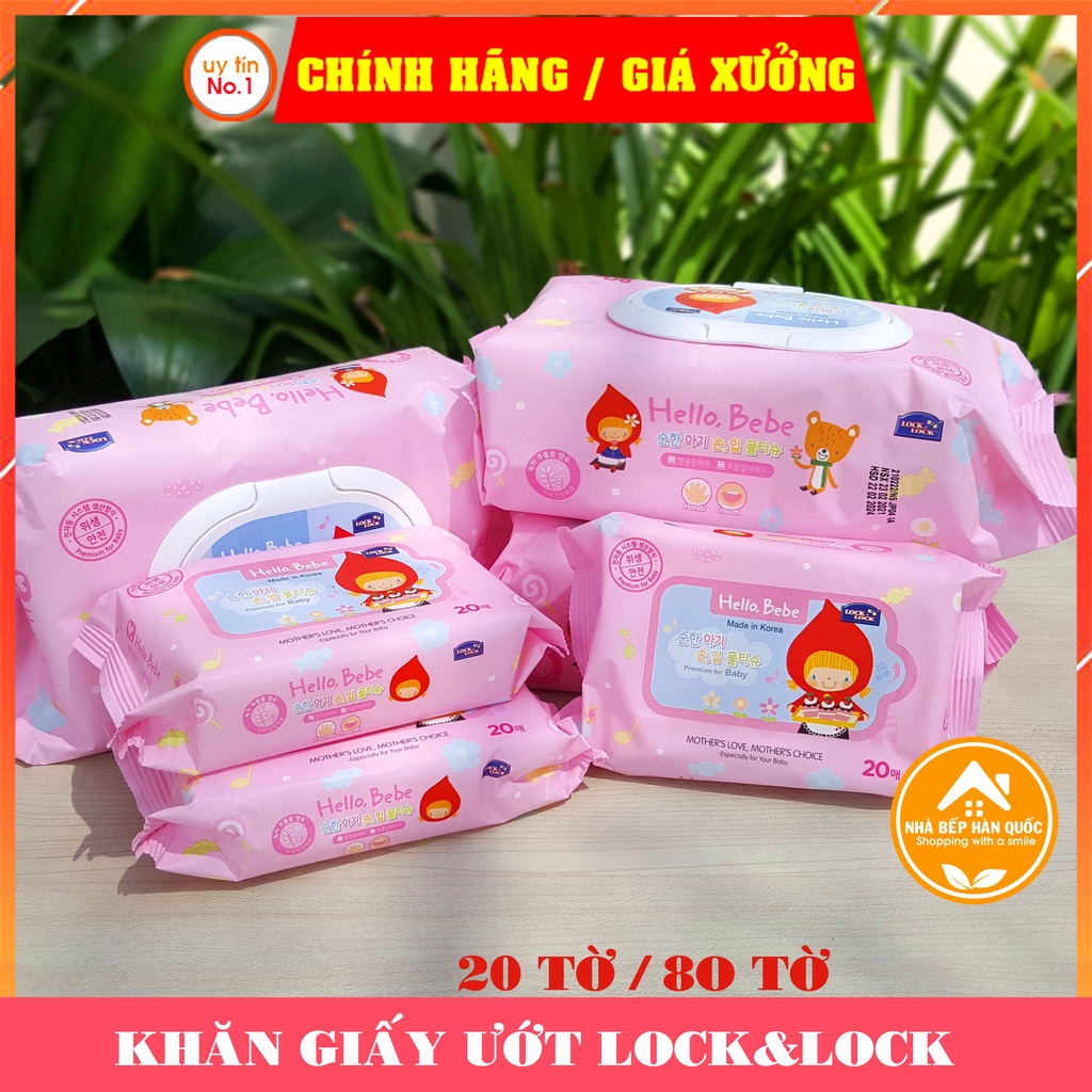 Khăn ướt, khăn giấy ướt Lock&Lock Hello Bebe HBB812 HBB809 [Lock&Lock ...