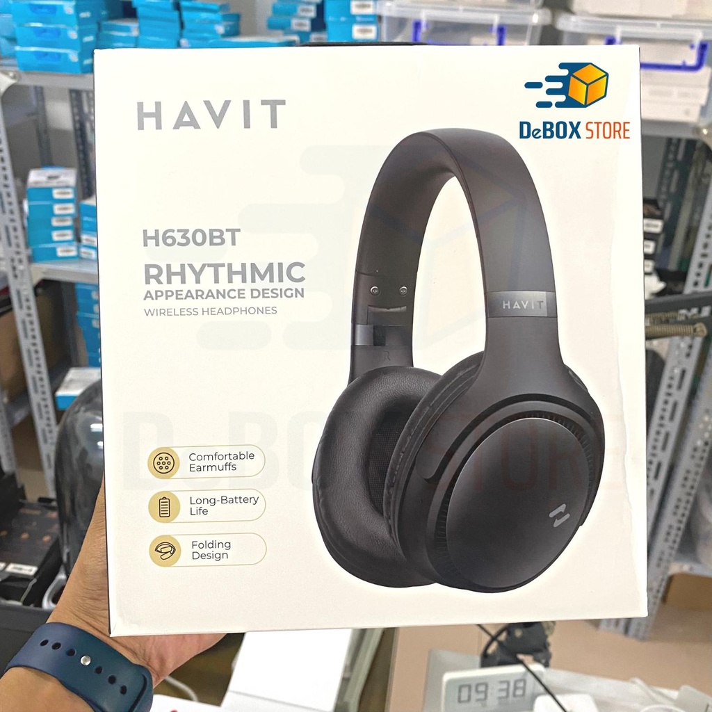 Tai Nghe Bluetooth Headphone HAVIT H630BT, Driver 40mm, BT 5.3, Gập Tiện Lợi, Nghe Đến 36H ...