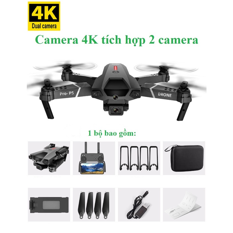 Flycam P5 Pro có 2 camera 4K - Máy bay điều khiển từ xa 4 cánh | Shopee ...