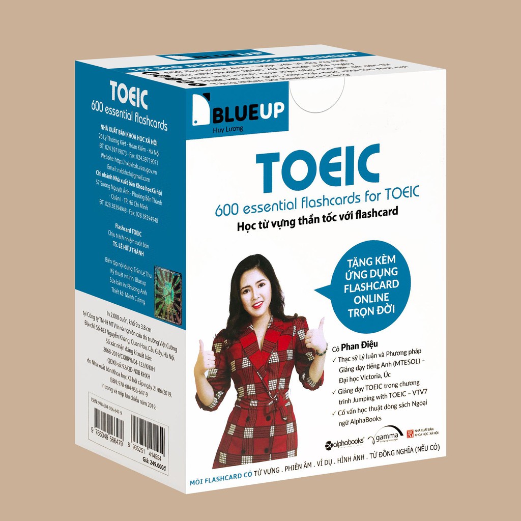 Sách - Blue Up - 600 Essential Flashcards For Toeic | Shopee Việt Nam