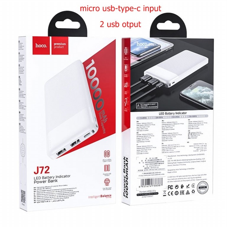 sạc dự phòng hoco j72 -10.000mah | Shopee Việt Nam