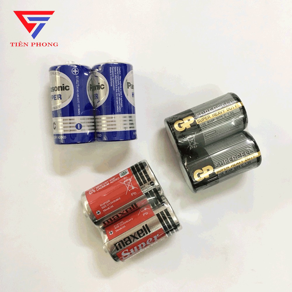 Pin Trung Cacbon Hàng Chính Hãng, Pin trung maxell, panasonic, GP ...