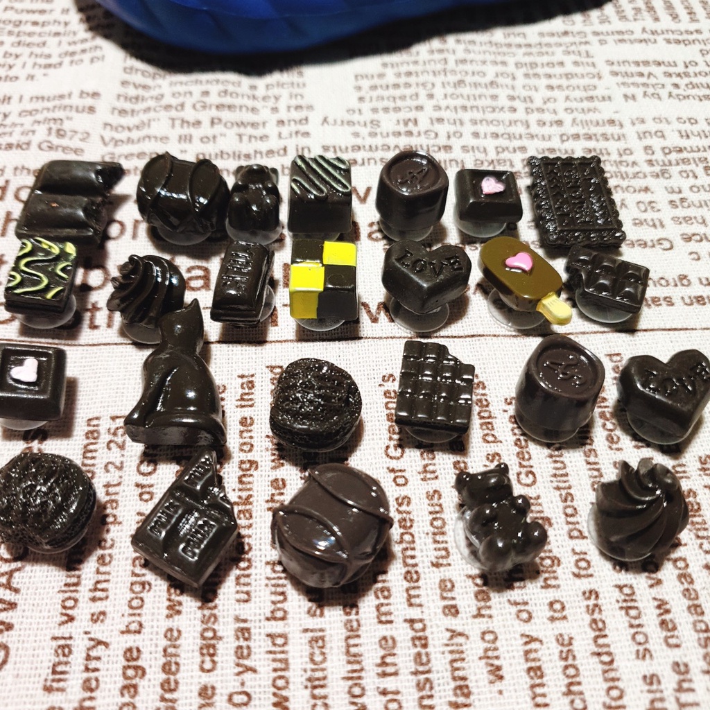 [Bánh và Sô cô la] Sticker trang trí dép cross / nút gắn hkdesign mẫu ...