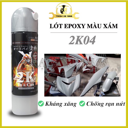 Chai Sơn Lót 2k04 Samurai chống nứt nẻ độ bền bề mặt 5 năm - Lót xám ...