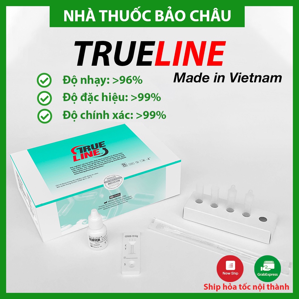 Bộ kit test nhanh kháng nguyên Covid-19 TrueLine chính hãng | Shopee ...