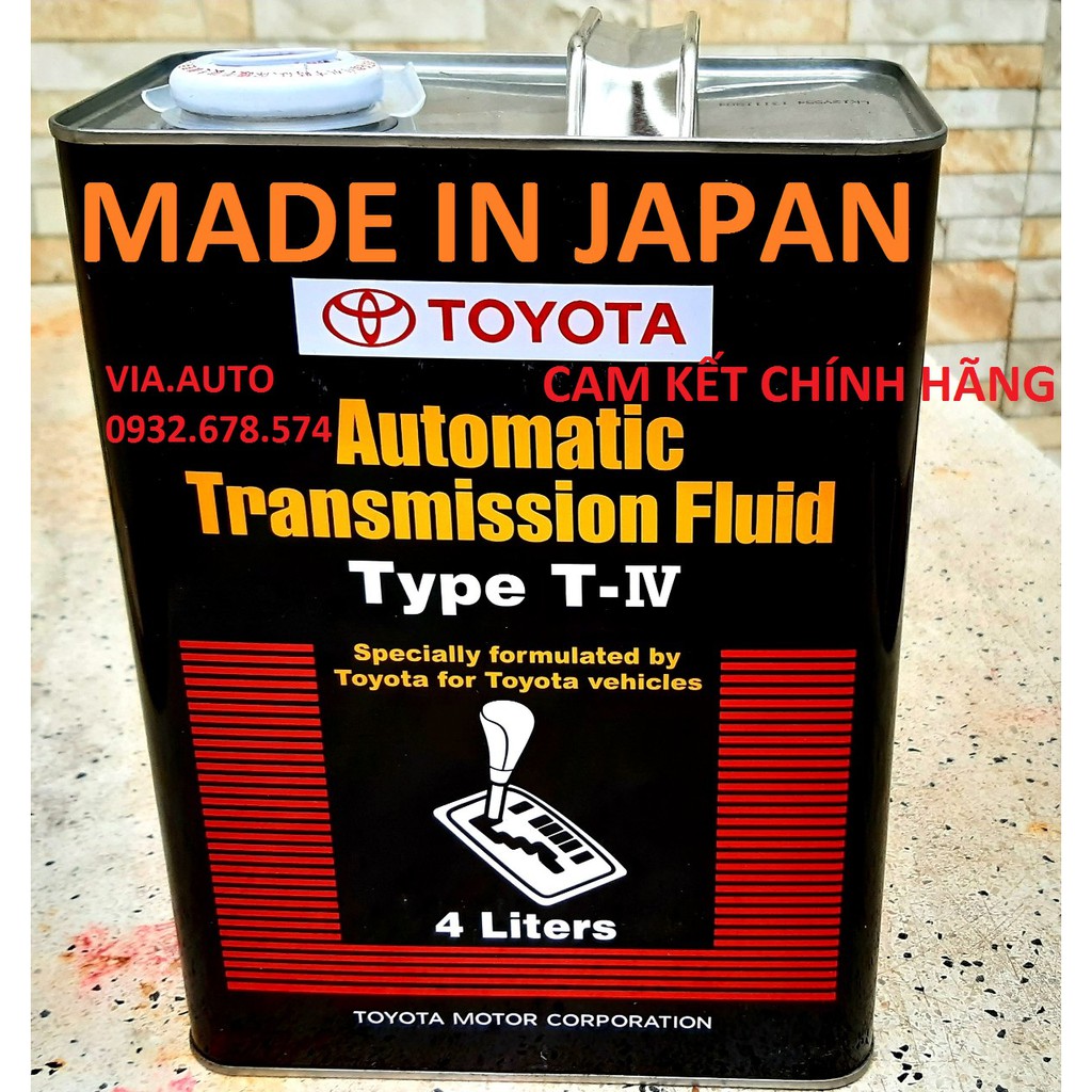DẦU HỘP SỐ Ô TÔ Toyota Type T-IV Automatic Transmission Fluid | Shopee ...