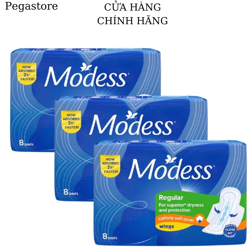 Băng vệ sinh MODESS Regular băng VS Cottony Soft Cover vệ sinh phụ nữ 8 ...