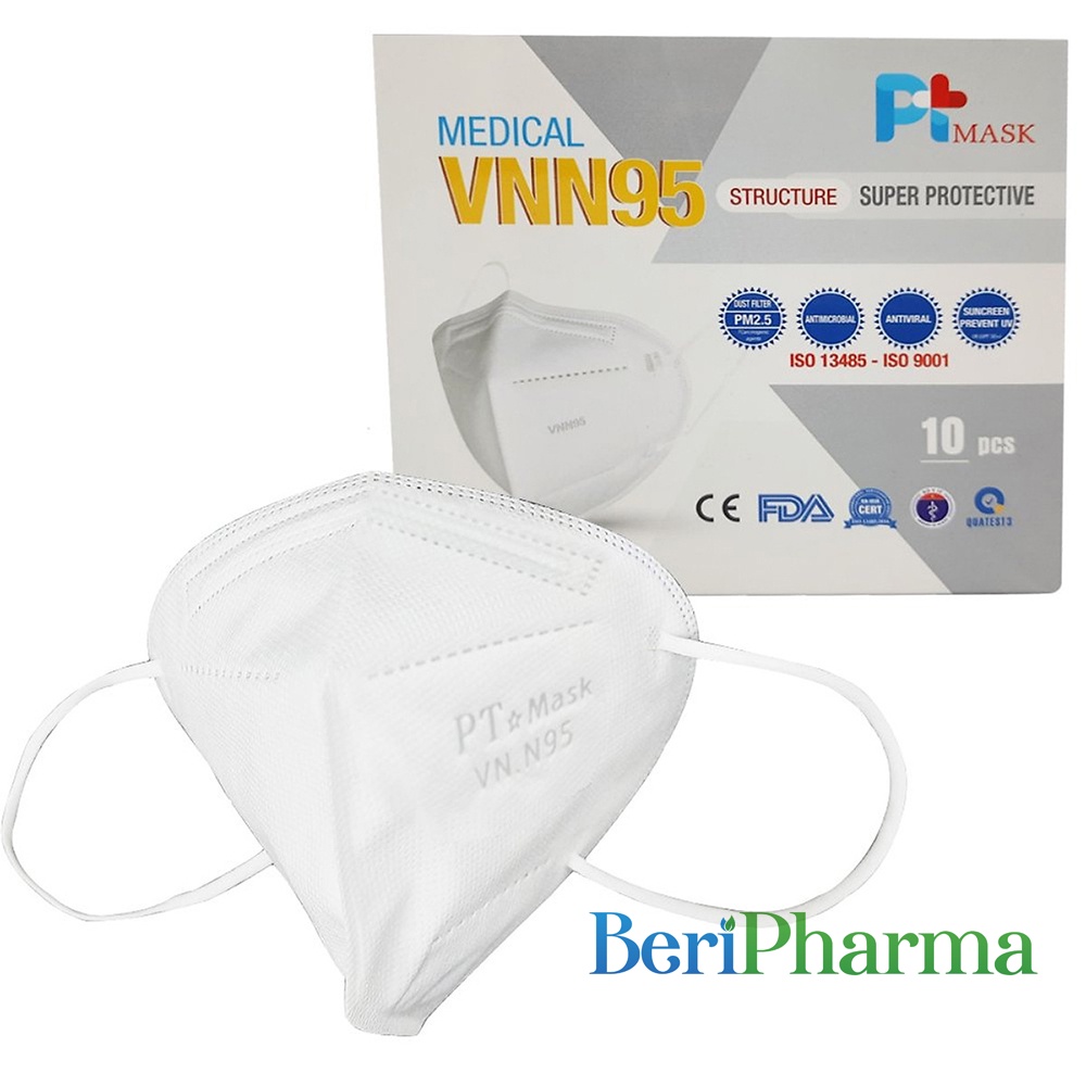 [CHÍNH HÃNG] PT Mask VNN95 Khẩu Trang Kháng Khuẩn - 5 Lớp (1 Cái ...